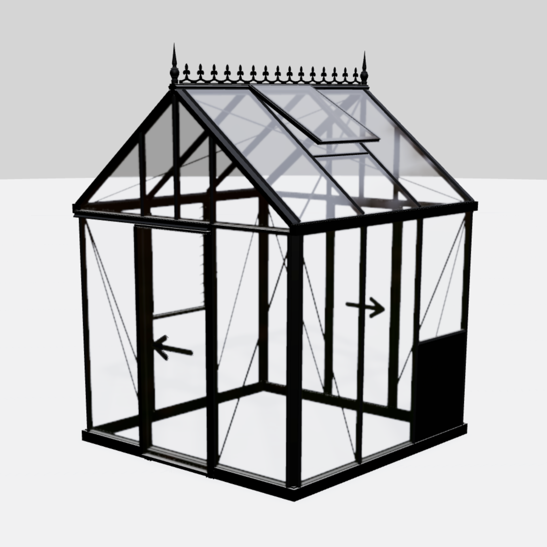 Janssens | 8x8 ft EOS Glass Greenhouse Kit With 4mm Tempered Glass Gla ...