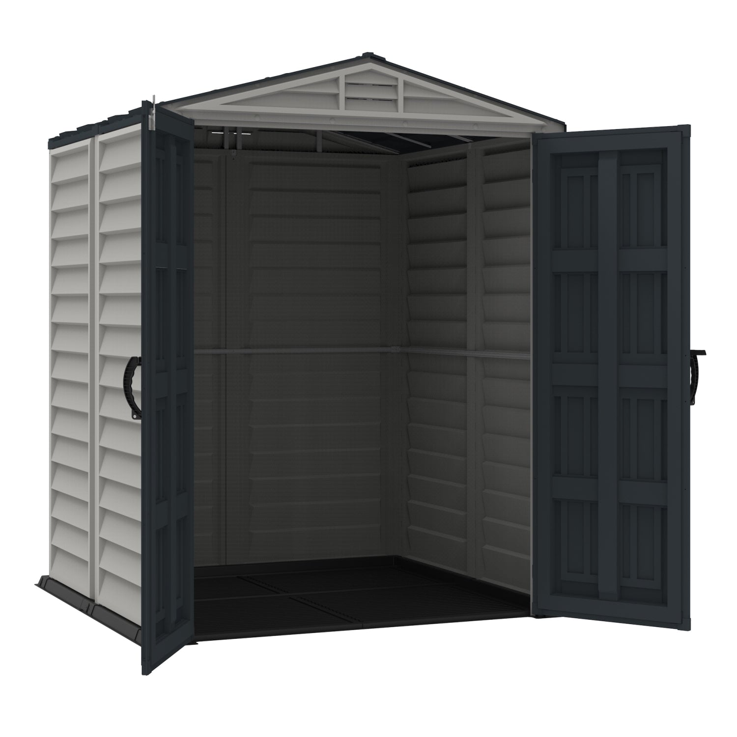 DuraMax | 5x5x6 Ft YardMate Plus Vinyl Plastic Storage Shed with Floor ...
