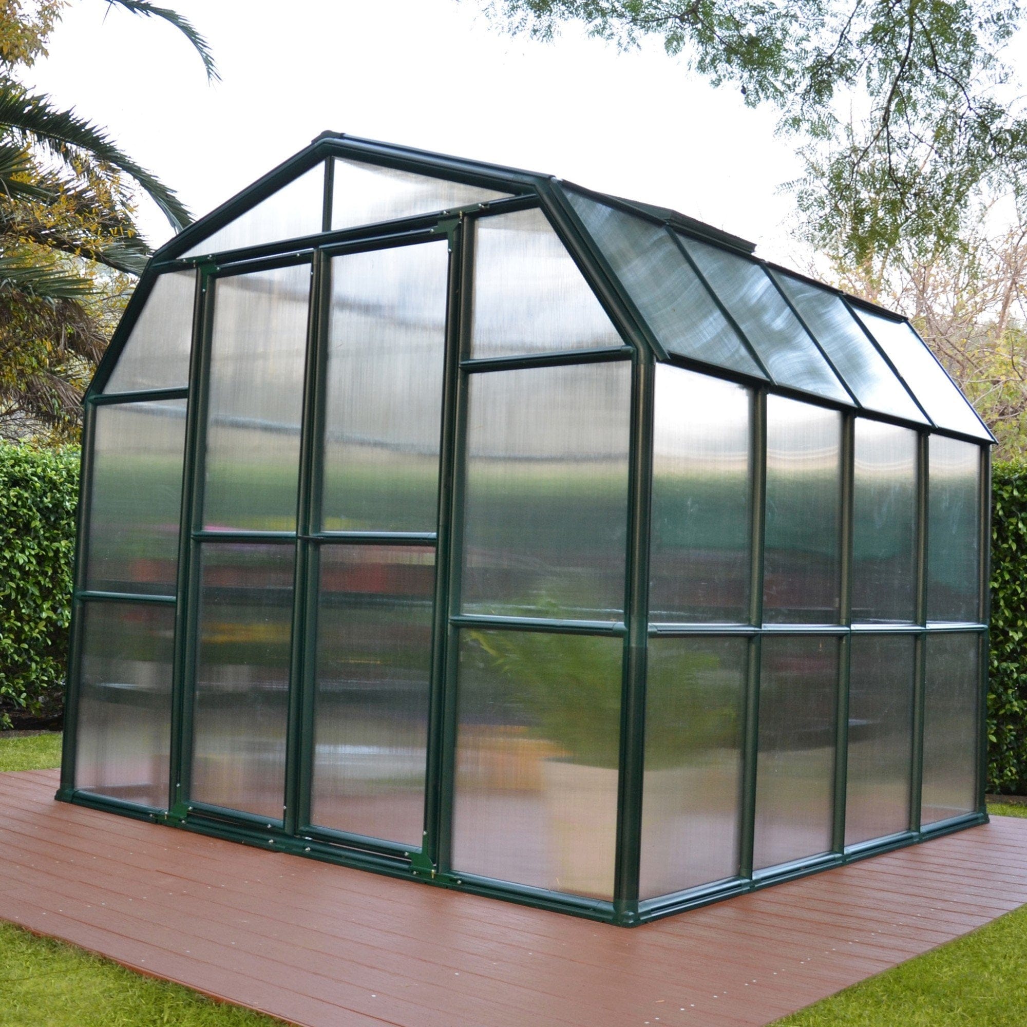 Palram - Canopia | Grand Gardener Greenhouse Kit - 8 Ft Wide - Green ...