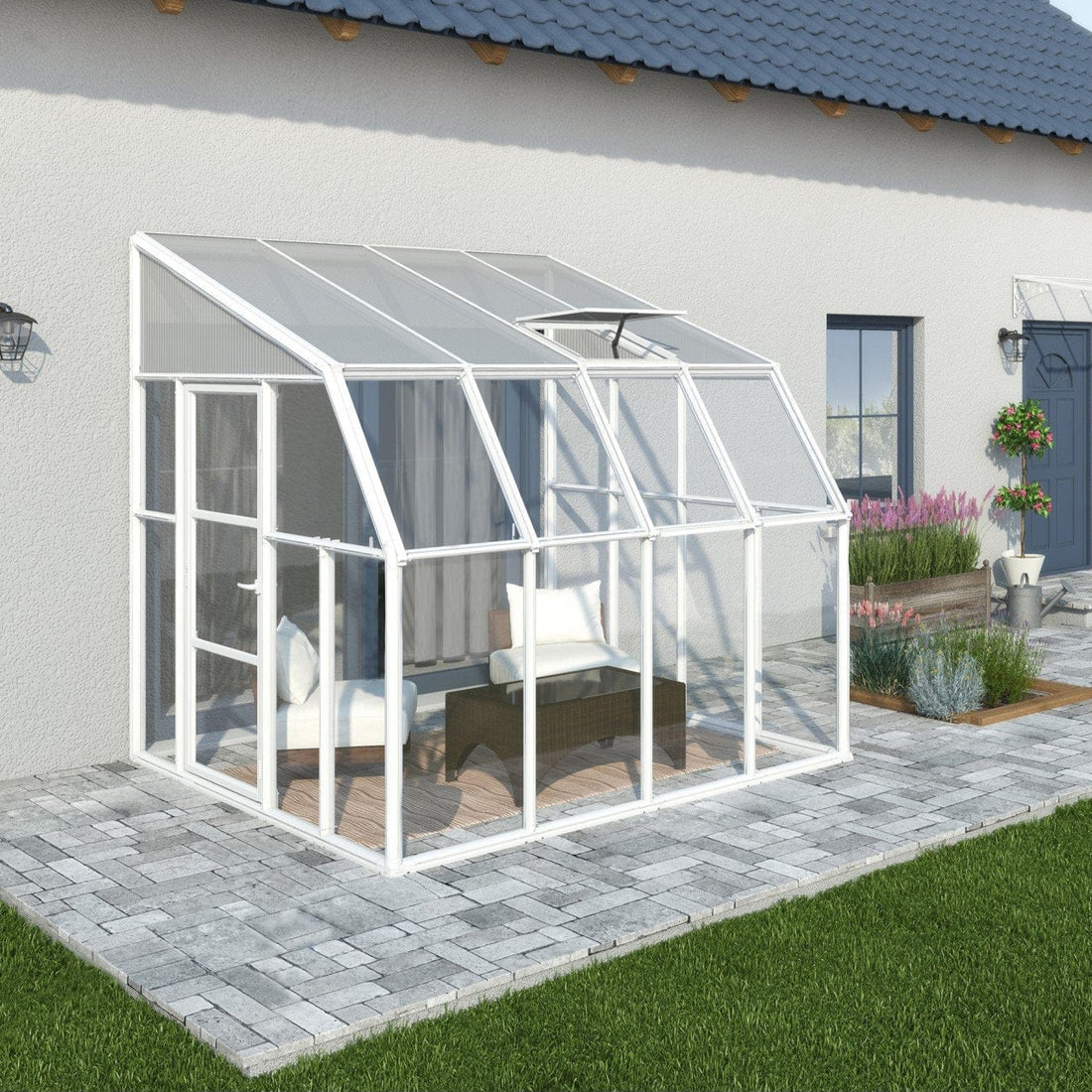 Palram - Canopia | Sun Room Eight Sunroom Enclosure, Lean To Greenhous ...