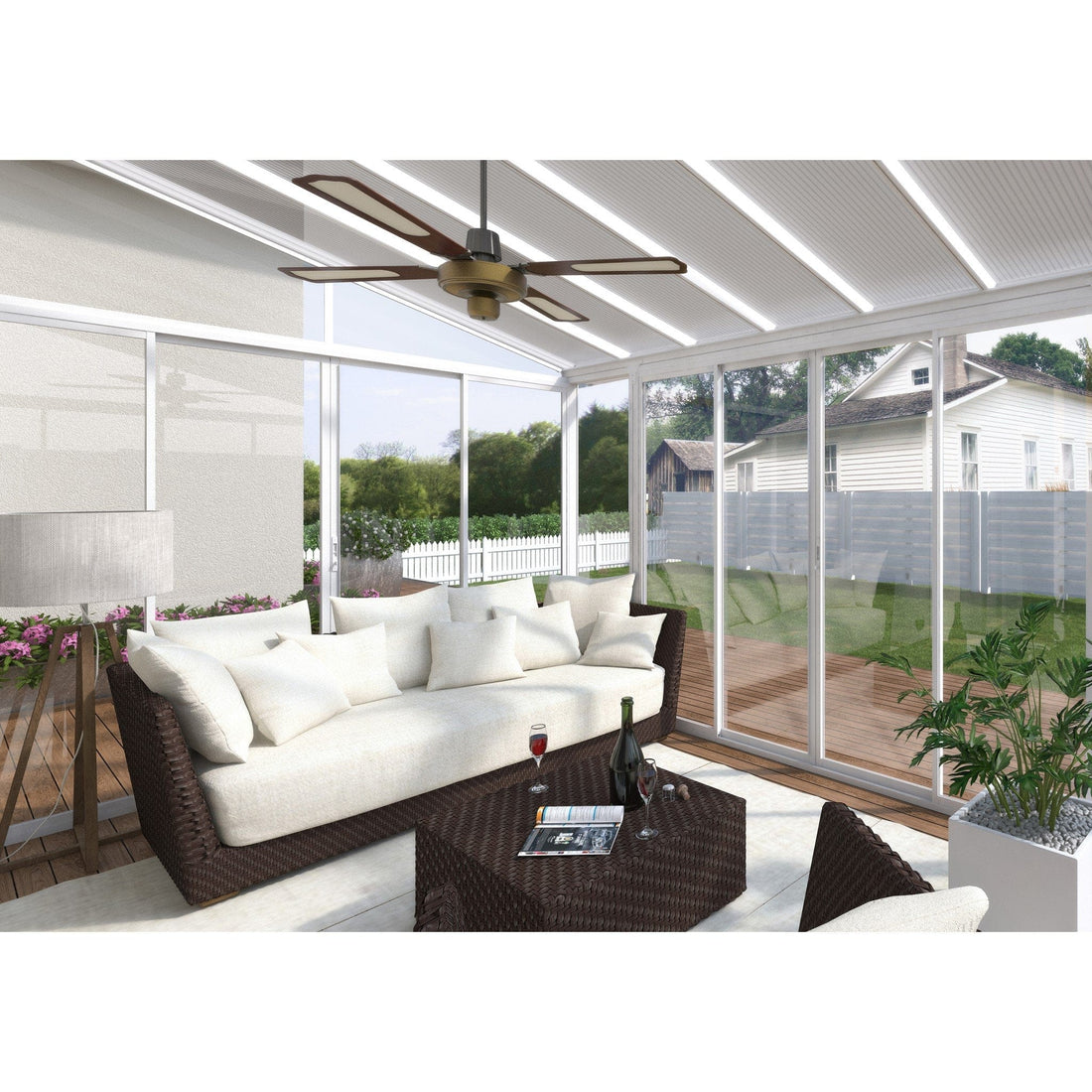 Palram - Canopia | SanRemo White Patio Enclosure – MyGreenhouseStore.com